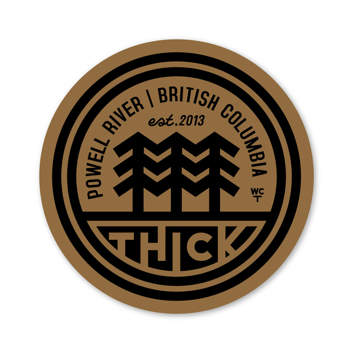 Thick Logo Circle Large Decal - Mud – Westcoast Thick Design Co.