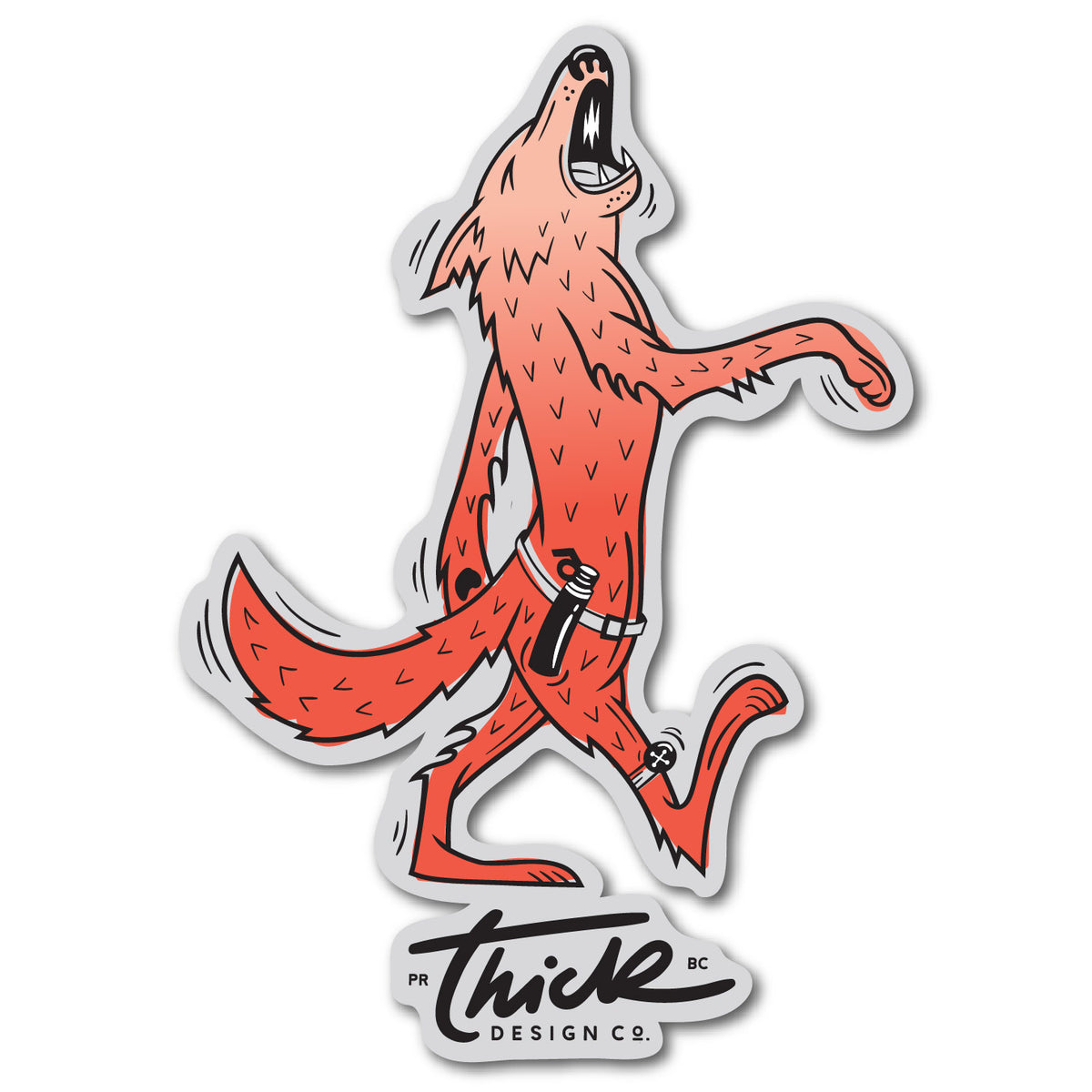 Lone Wolf Decal - Sunset – Westcoast Thick Design Co.