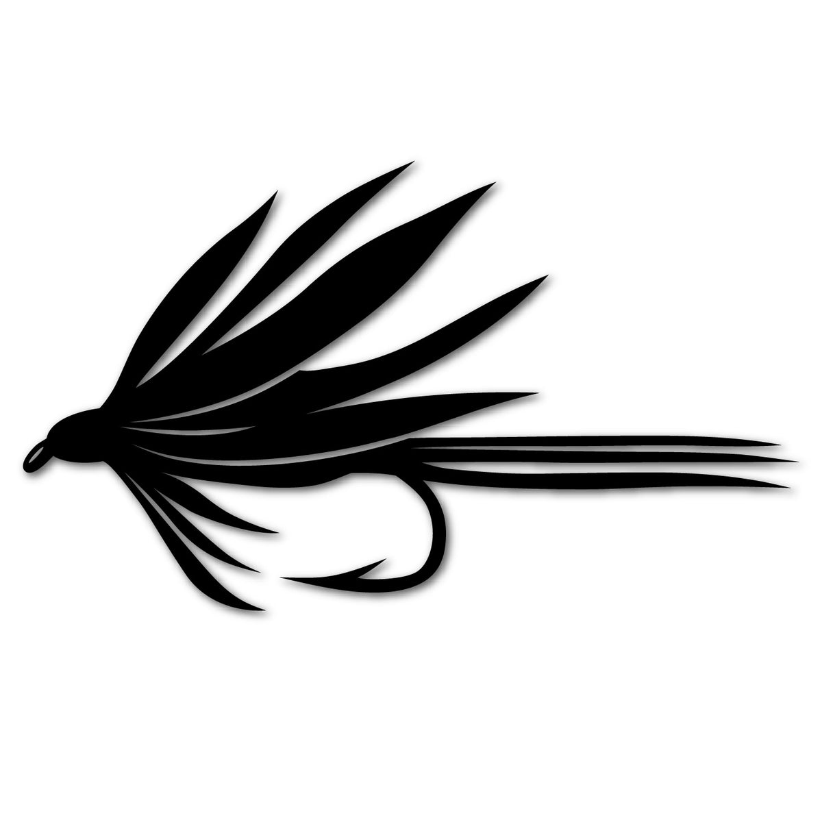 Stickleback Fly Decal - Black – Westcoast Thick Design Co.