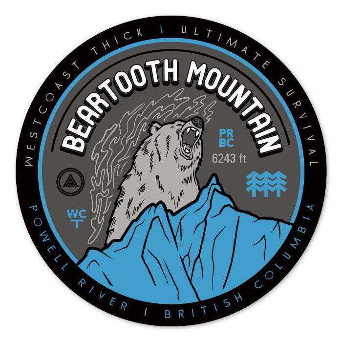 Beartooth Decal - Blue – Westcoast Thick Design Co.