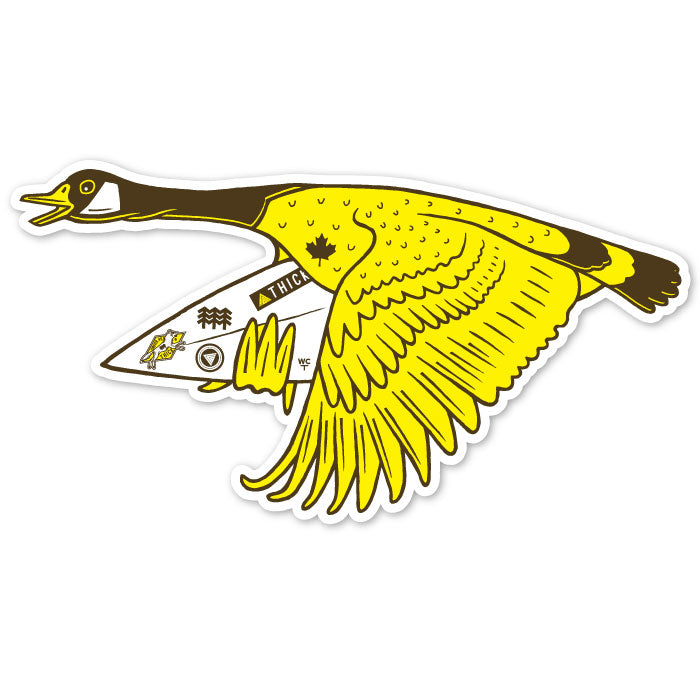 Hang Loose Goose Decal - Yellow – Westcoast Thick Design Co.